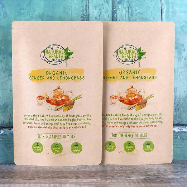 Home / Bagged Tea / Organic Ginger and Lemongrass Tea Bags