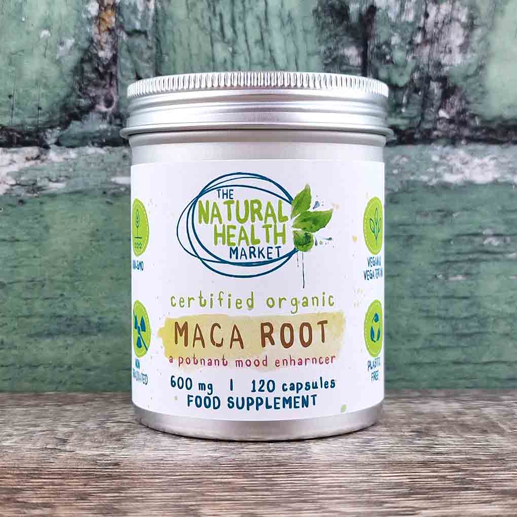 Pure Organic Maca Capsules 600mg for Energy Boost - The Natural Health ...