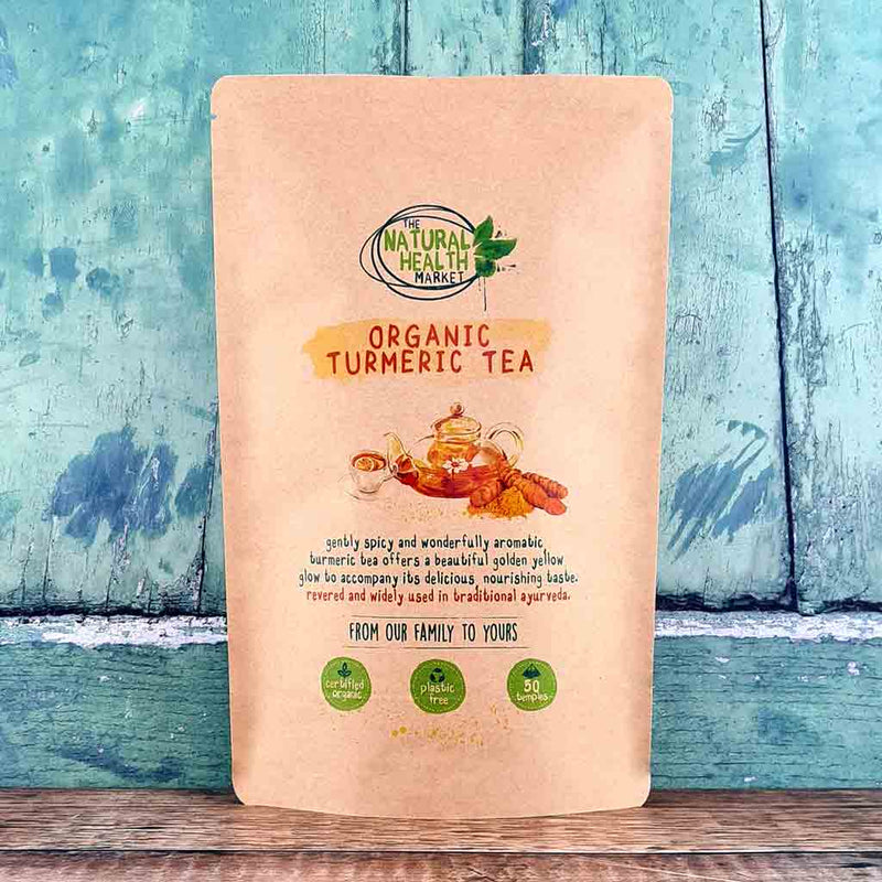 Pure Organic Turmeric Tea Bags - Plastic Free - The Natural Health Market
